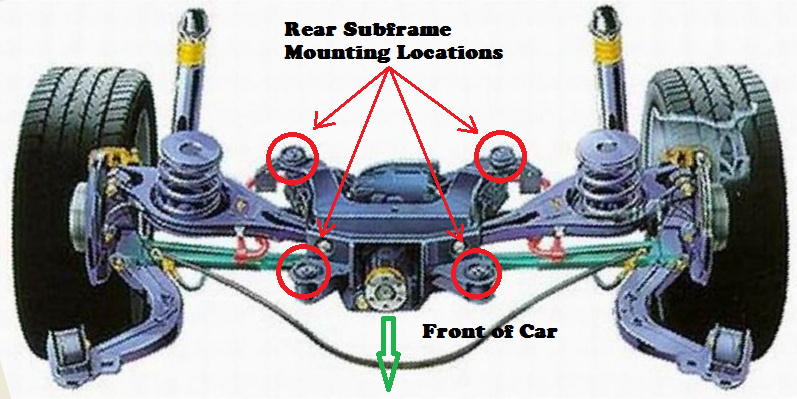 Chassis rear subframe reinforcement in the BMW E36 – Brent Ford Racing